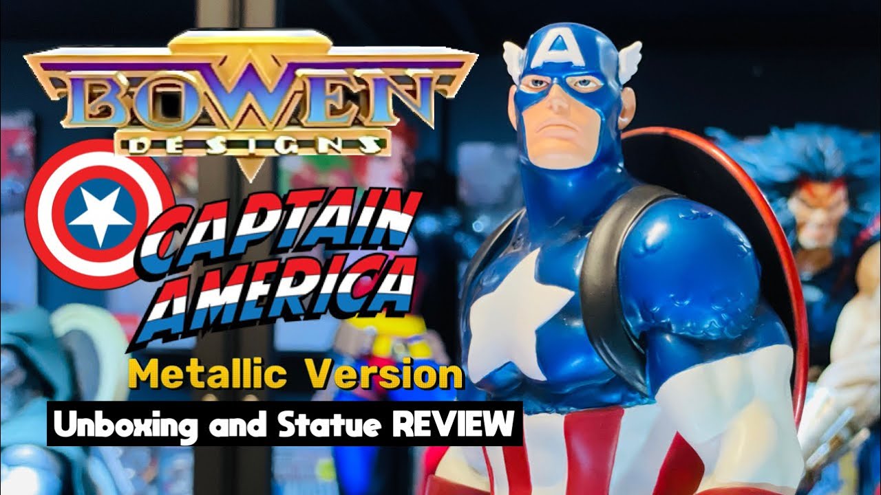 Bowen Designs Captain America Metallic Statue Unboxing and Review - YouTube