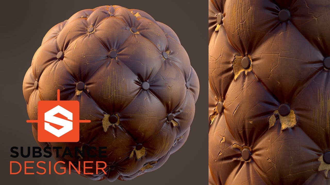 Making Stylized Chesterfield Leather Material in Substance Designer ...