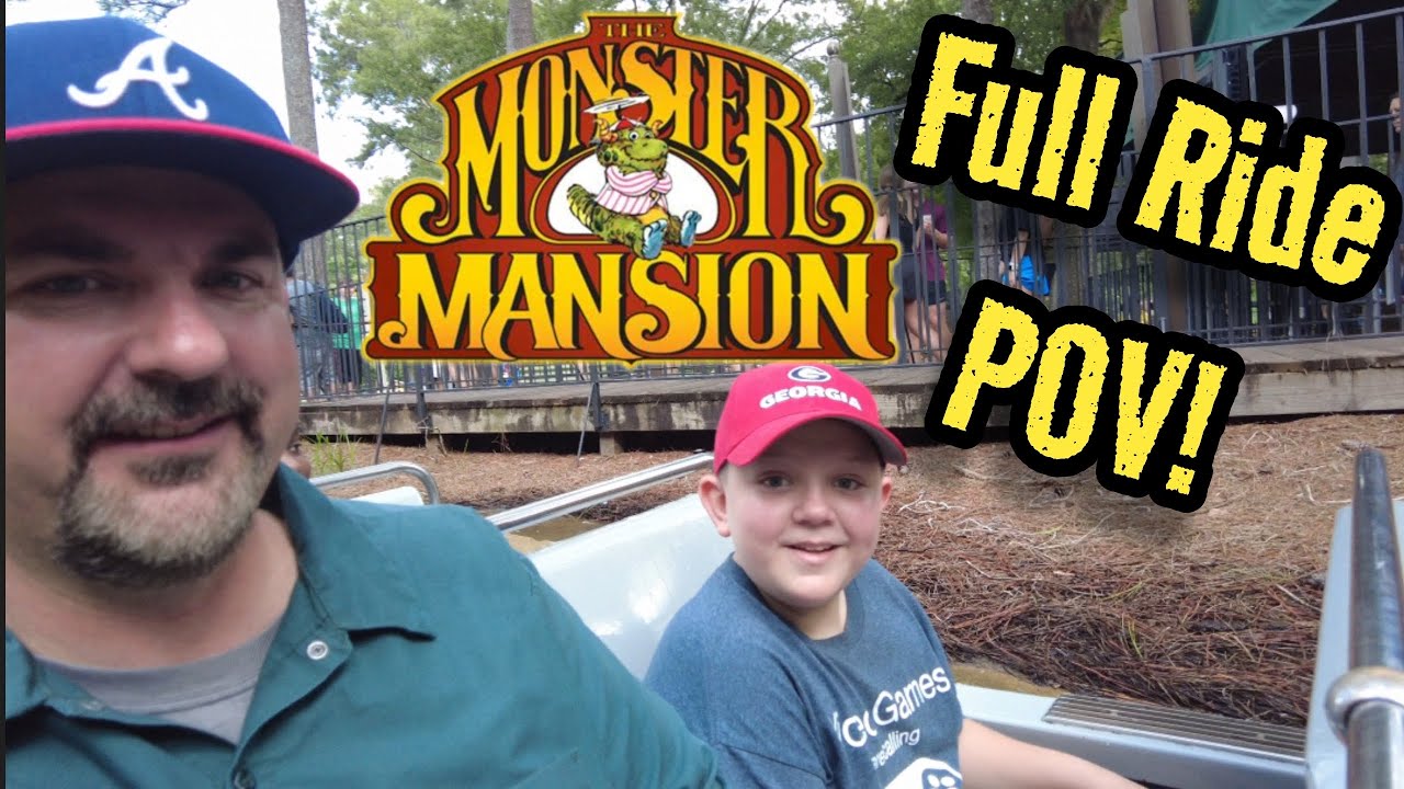 Monster Mansion Full Ride Through POV Six Flags Over Georgia. - YouTube