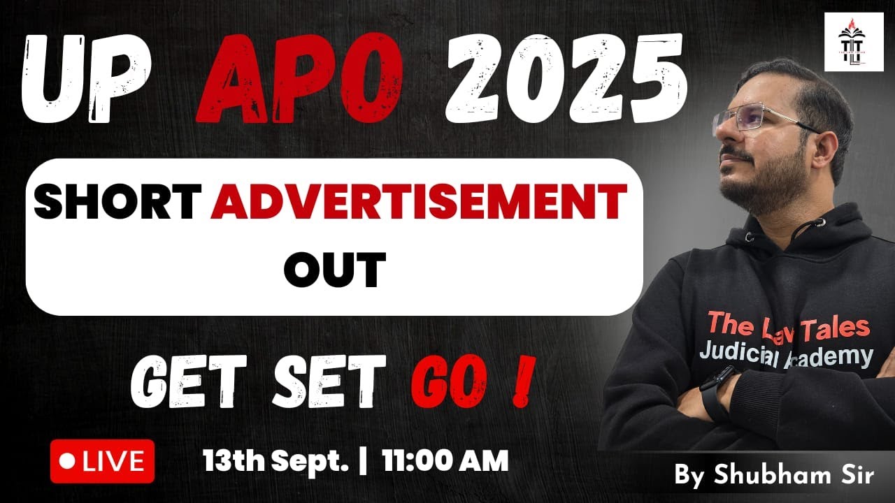 🔥UP-APO SHORT ADVERTISEMENT OUT 🔥| 🥊Get Ready to Fight 🥊 | Shubham Sir ...