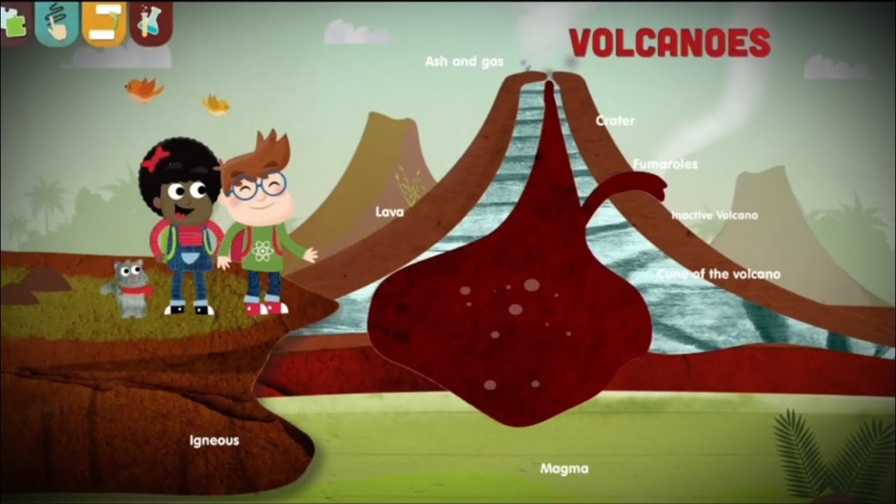 The Volcanoes structure animation videos ! Anatomy Visual1 ( Learny ...