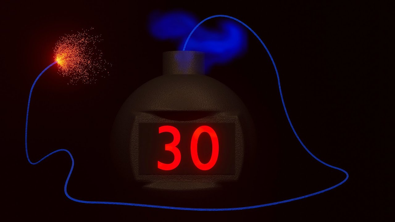 30 Second Timer Bomb 💣 3D Timer - YouTube