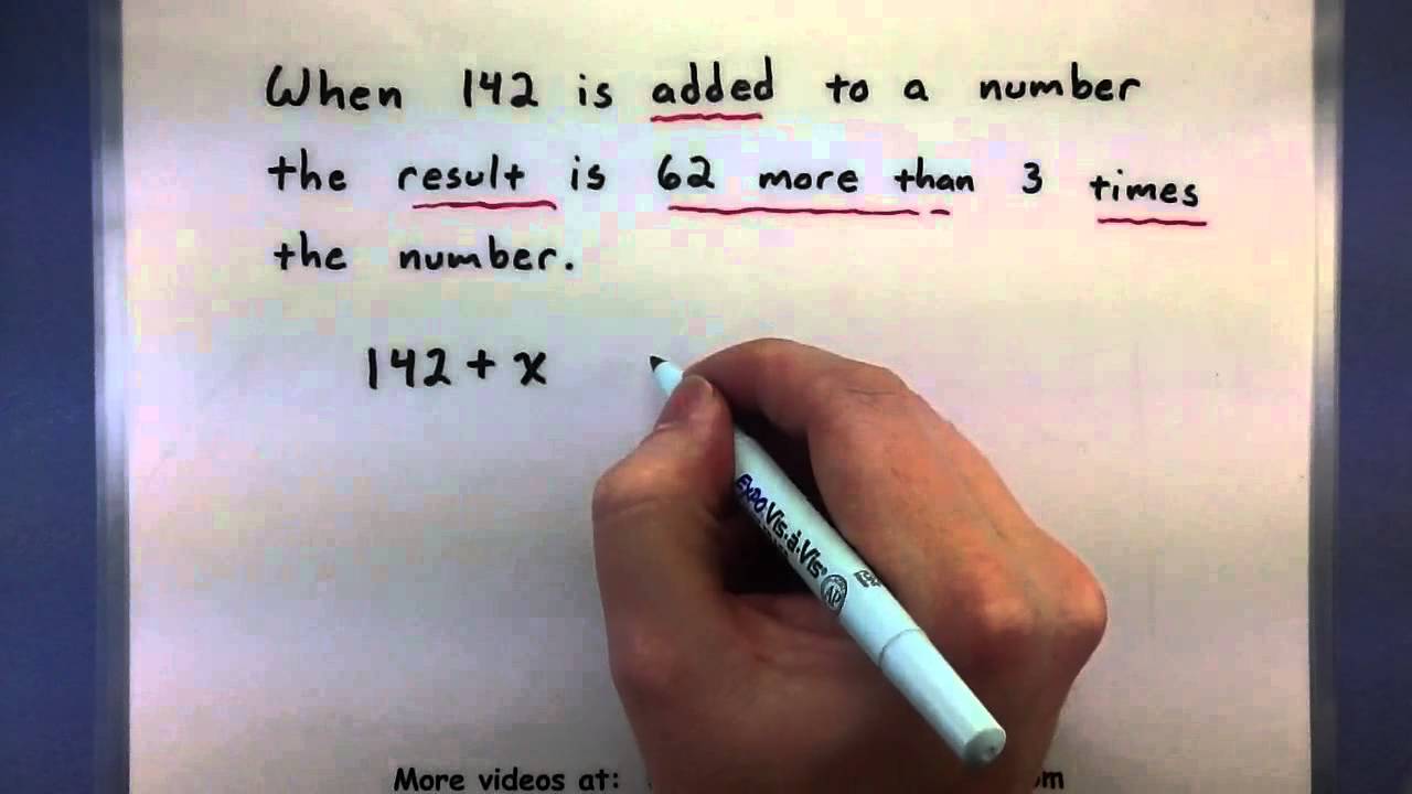 Pre-Calculus - Linear equation word problems - YouTube