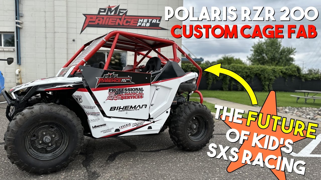Polaris RZR 200 EFI Kid's Race Rig [Roll Cage Fabrication] - YouTube
