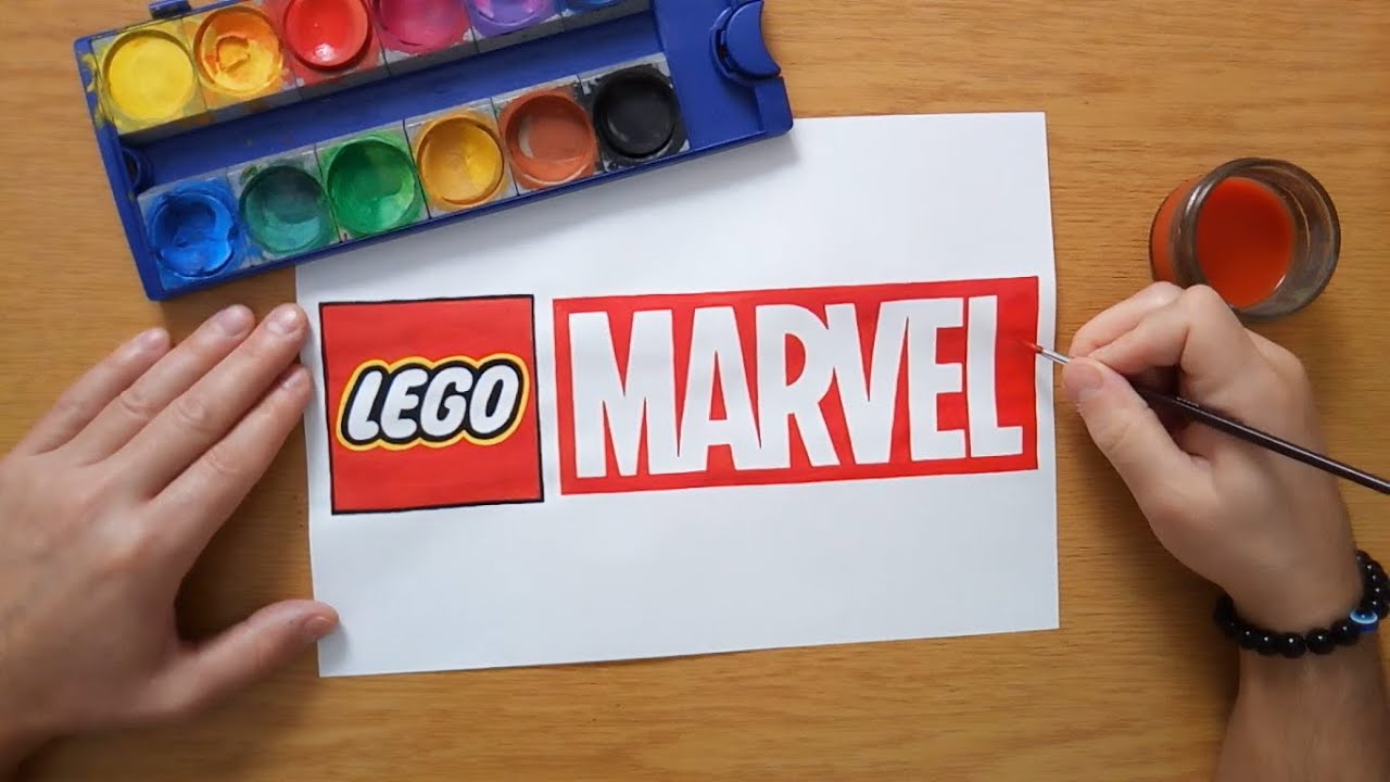 How to draw the LEGO MARVEL logo - YouTube