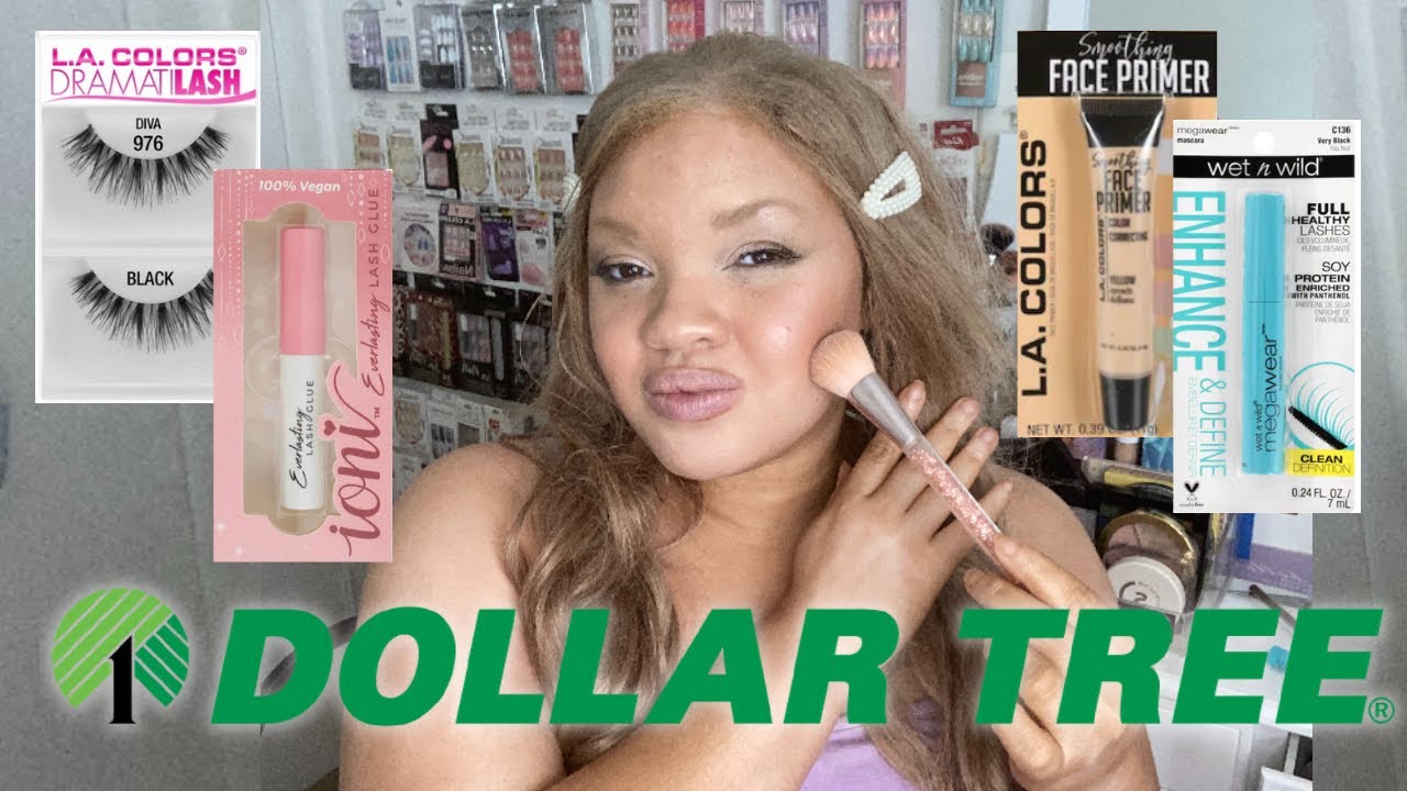 FULL FACE OF DOLLAR TREE MAKEUP | $1 Makeup Deals🤑 ! - YouTube