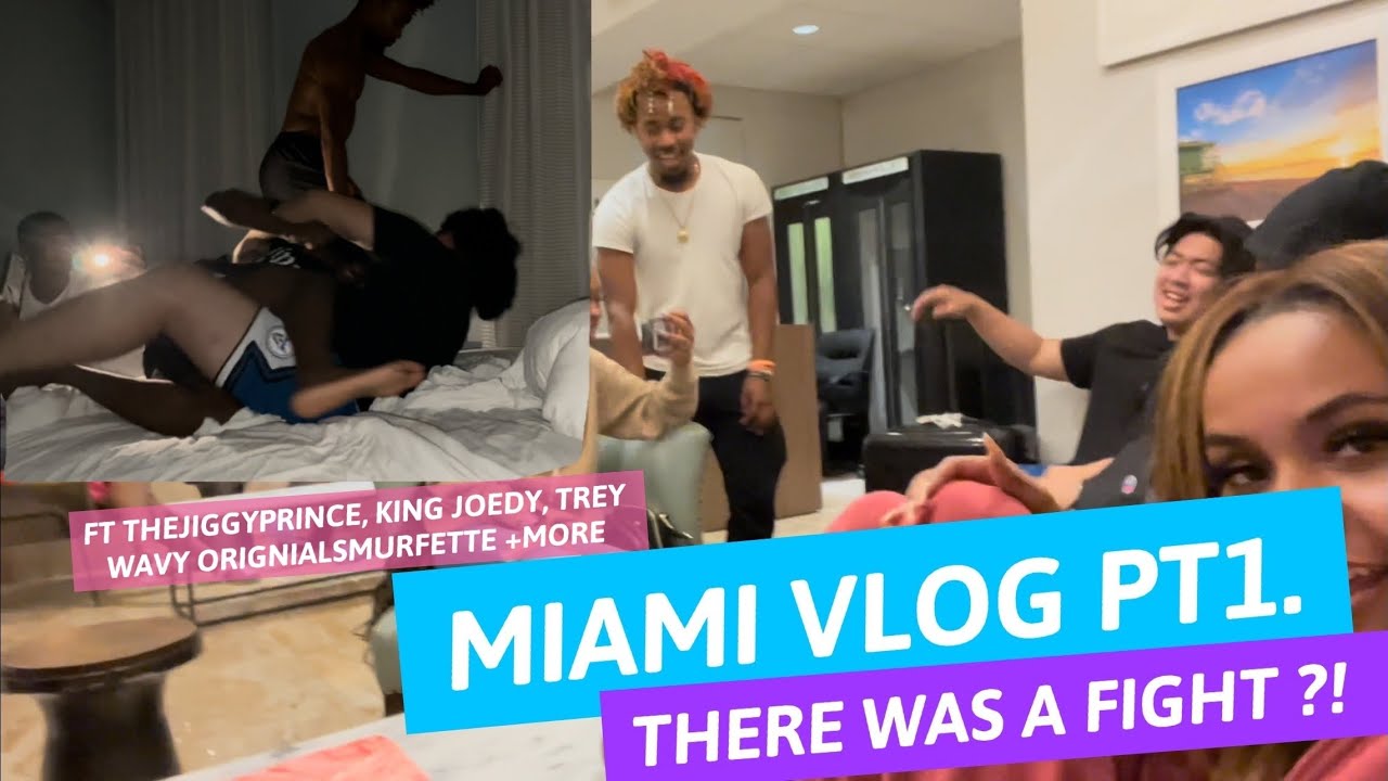 MIAMI VLOG PT. 1 THERE WAS A FIGHT?!(FT TheJiggyPrince,King.Joedy,Trey ...
