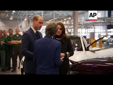 Prince William and Kate visit Jaguar Land Rover factory - YouTube
