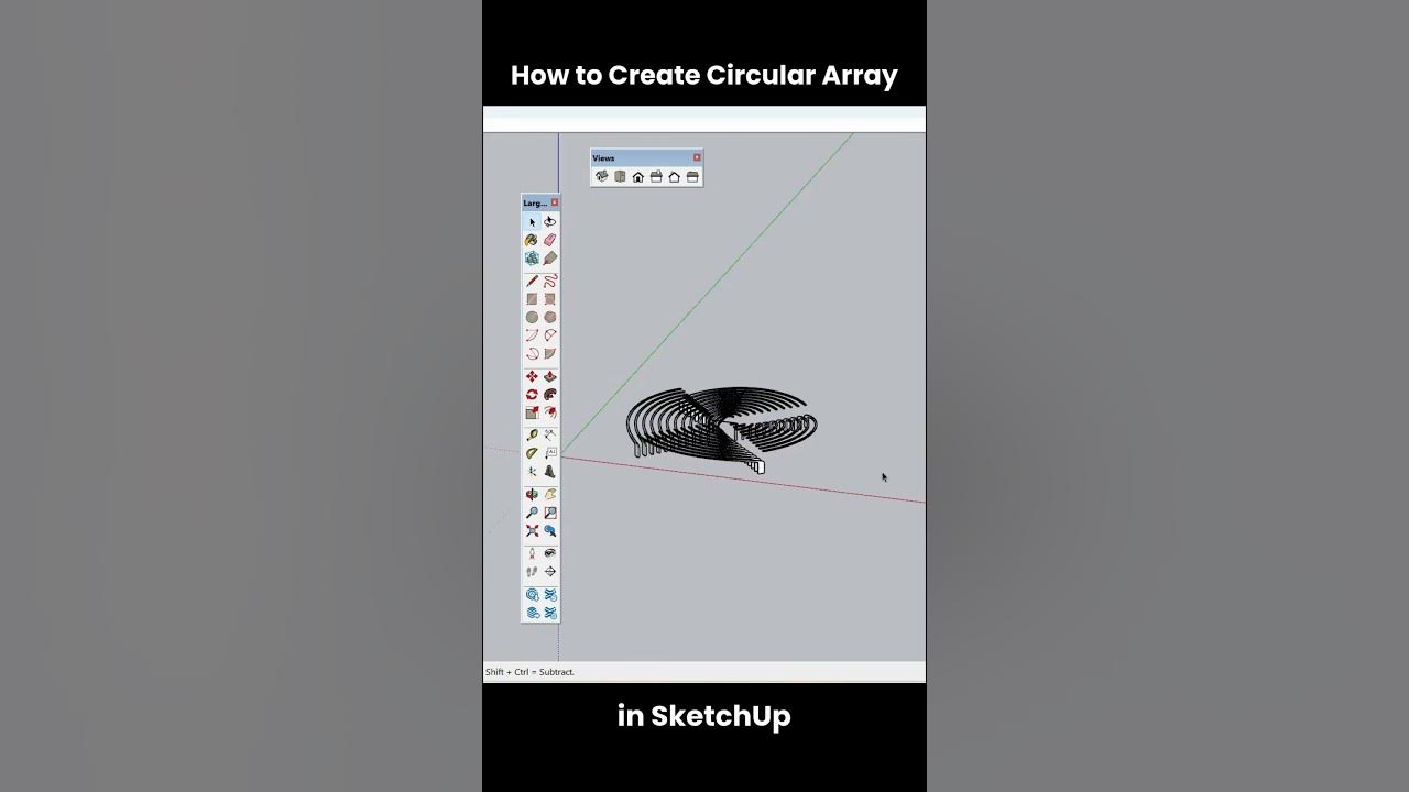 How to Create Circular Array in SketchUp #sketchup #shorts - YouTube