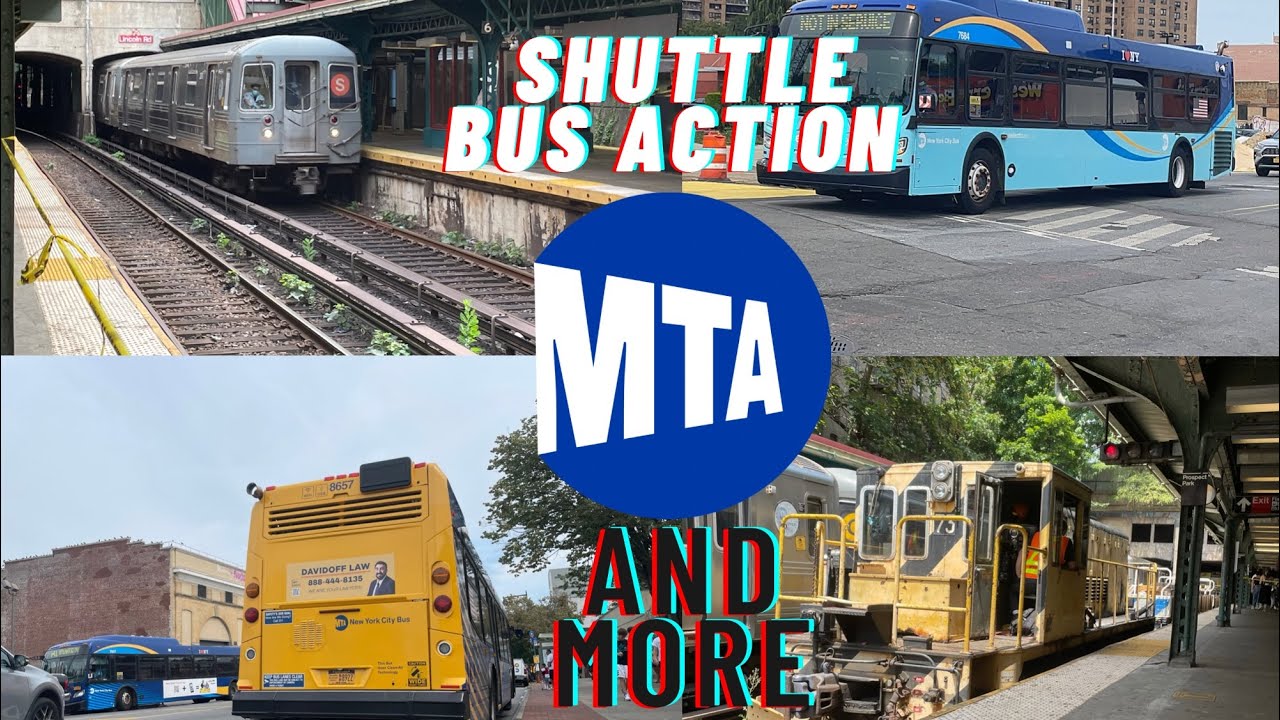 Q train shuttle bus action + Q shuttle to coney and more! - YouTube