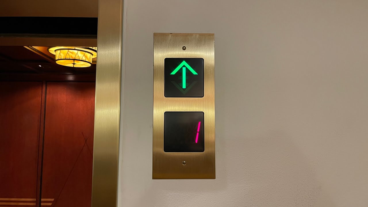 Otis Elevonic R Modded Elevators (Bank 3) at Disney's Wilderness Lodge Resort, Bay Lake, FL ...