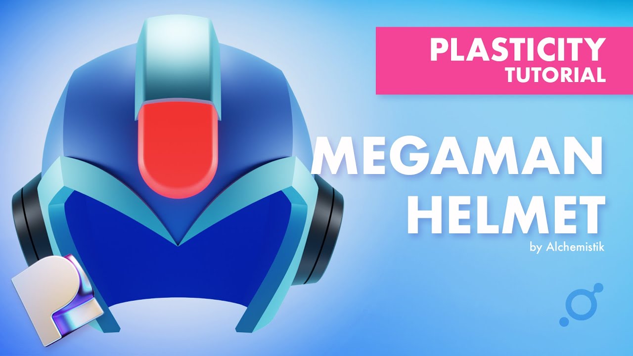 Stylized Megaman Helmet in Plasticity! - YouTube