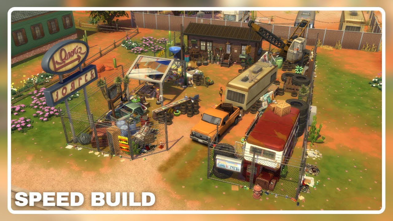 OLD JUNKYARD | The Sims 4 | Speed Build - YouTube