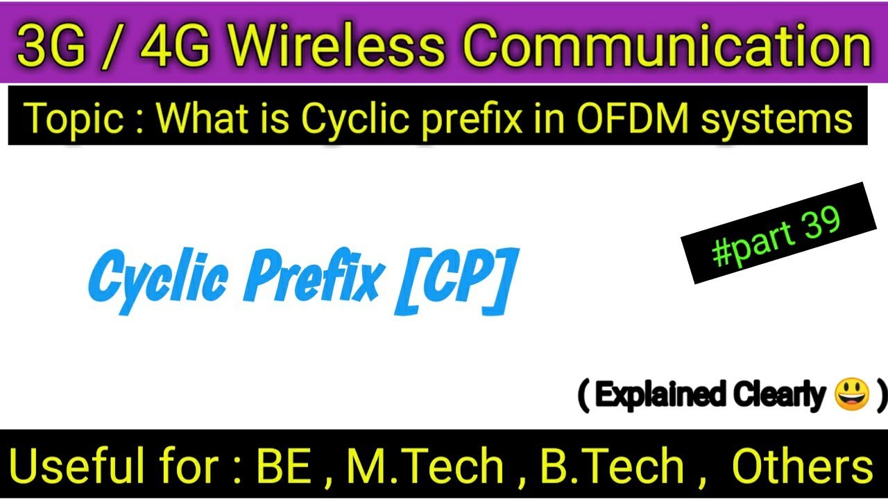 what is cyclic prefix [CP]/cyclic prefix in OFDM systems /ofdm system ...