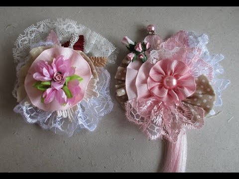 What's on you table Shabby Chic Flower Tutorial - jennings644 - YouTube