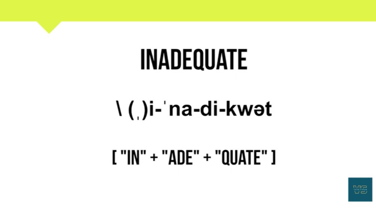 How To Pronounce inadequate | Meaning | Pronunciation - YouTube