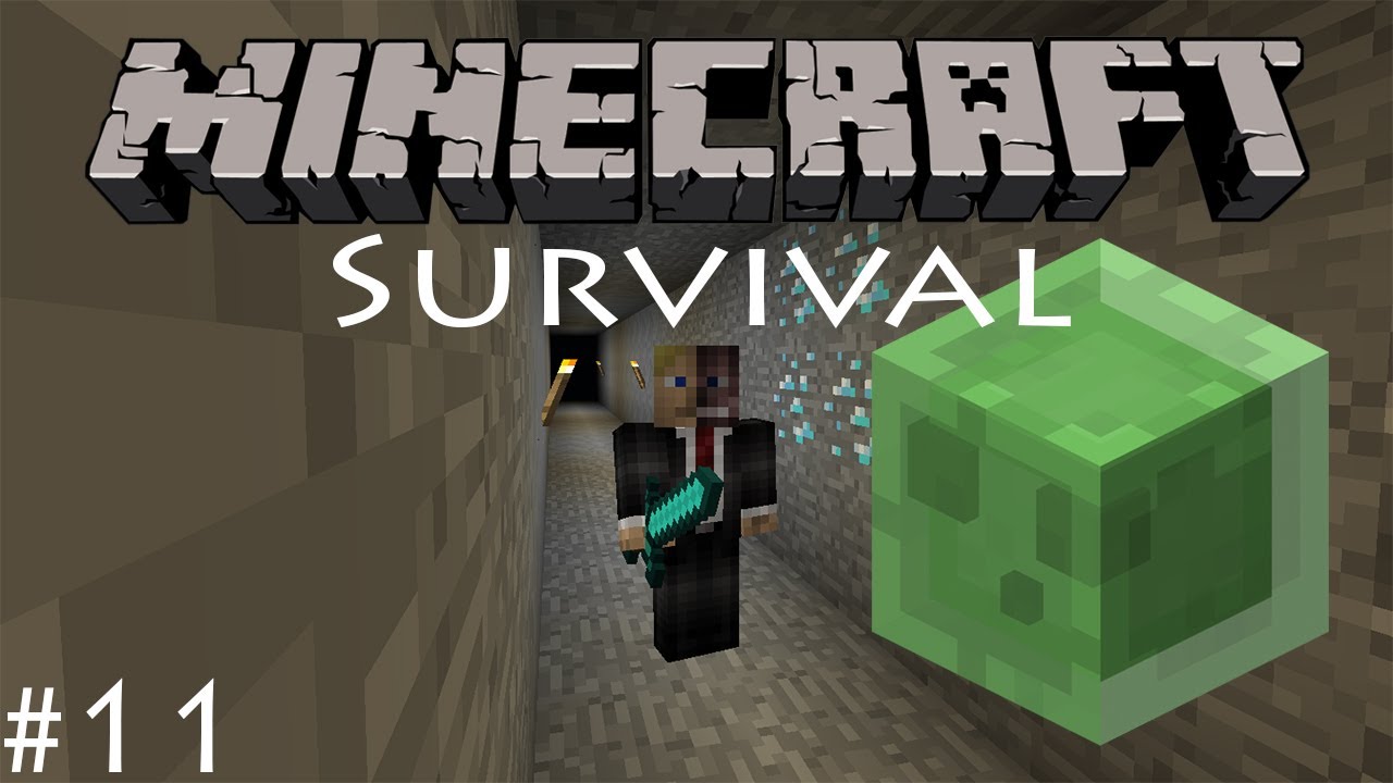 Lets Play MineCraft Survival - Episode 11 - How To Find Slimes - YouTube
