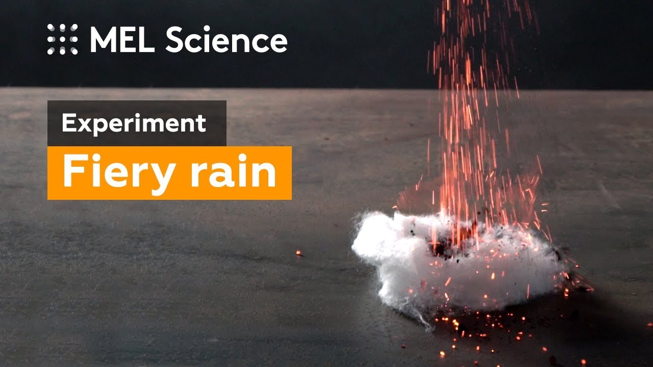 "Fiery rain" experiment–How to make pyrophoric iron - YouTube