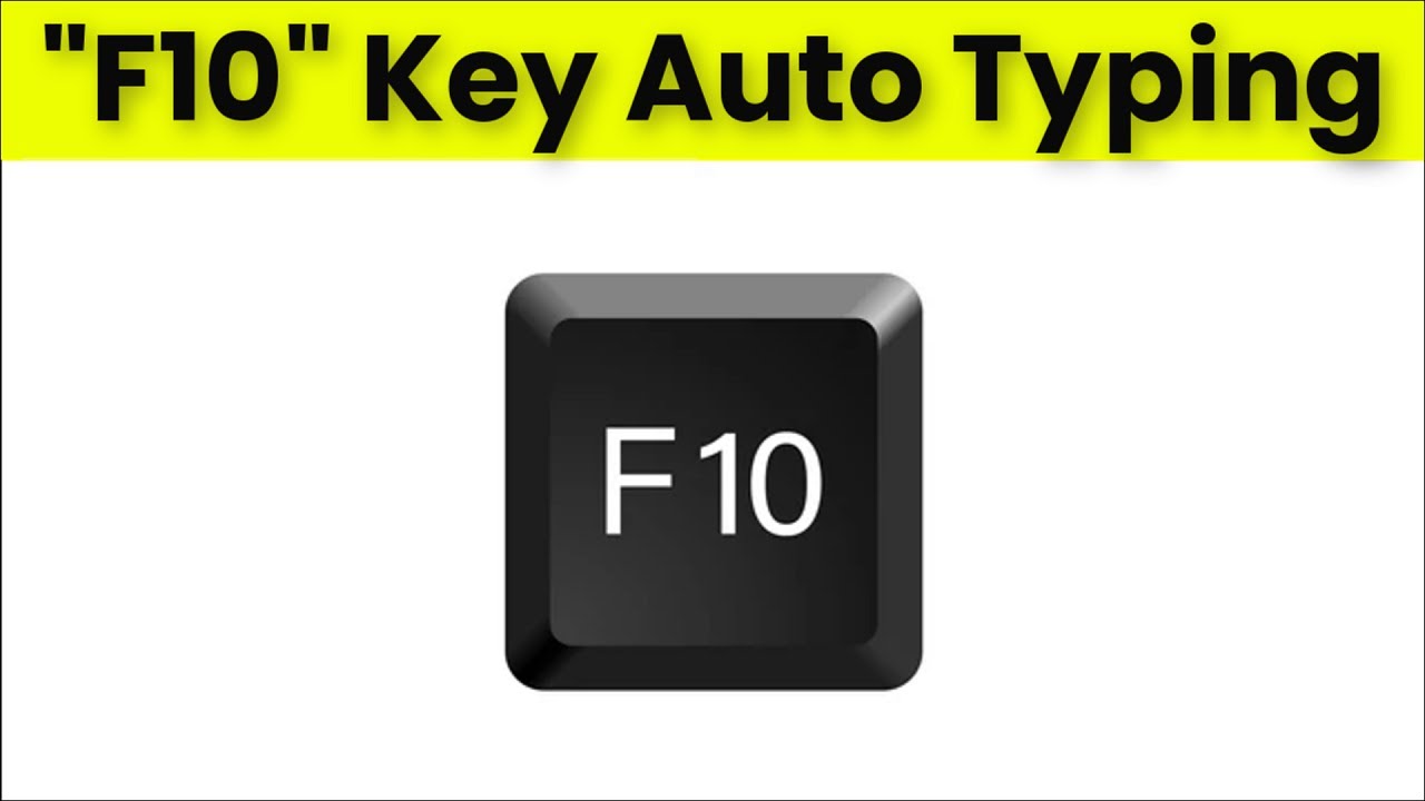 F10 Key Automatic Pressing Issue - F 10 Key Automatically Typing Issue ...