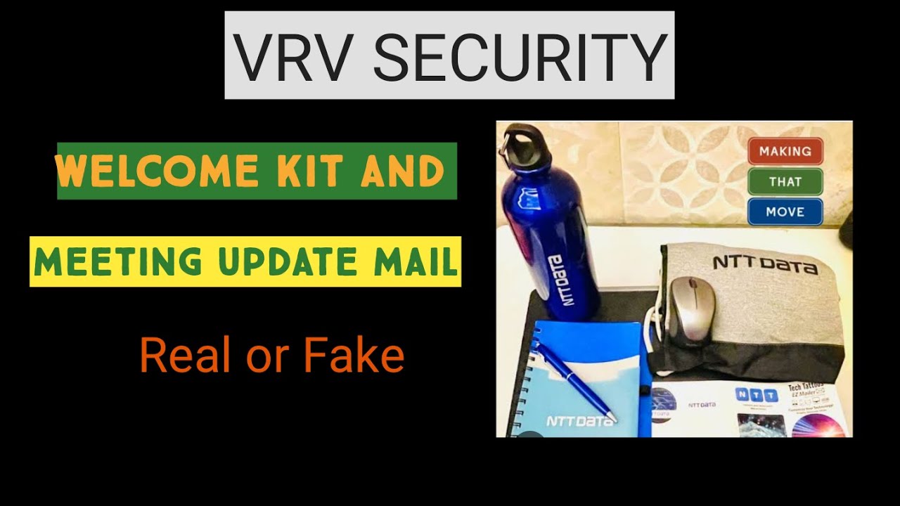 VRV SECURITY | Welcome kit and Meeting update Mail | In Full Details ...