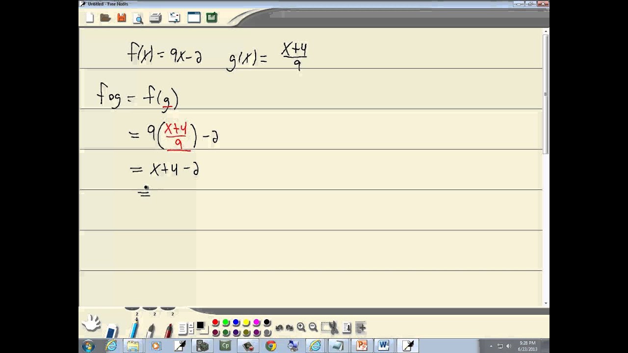 College Algebra Homework - Algebraic Determination of Inverses ...