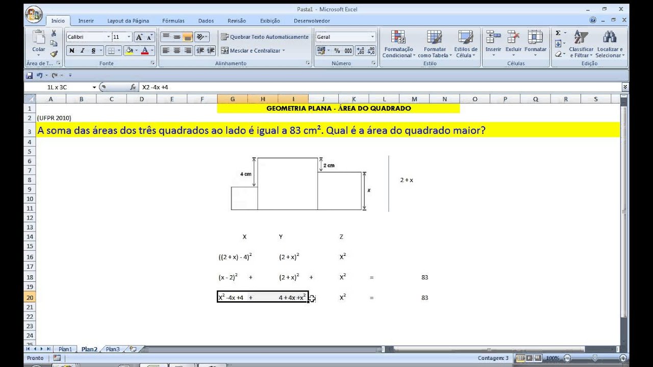 Planilha De Formulas Geometricas