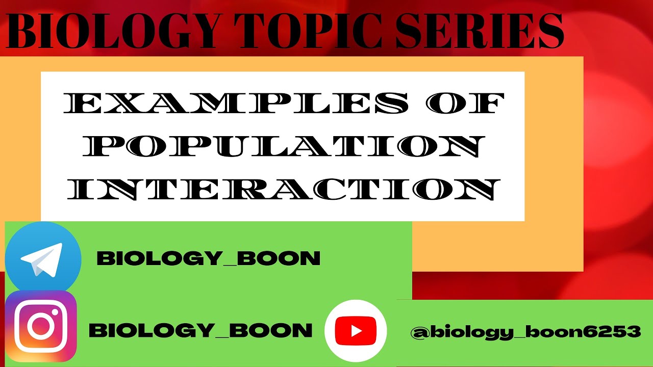 SHORT VIDEO ON EXAMPLES OF POPULATION INTERACTION BY BIOLOGY_BOON - YouTube