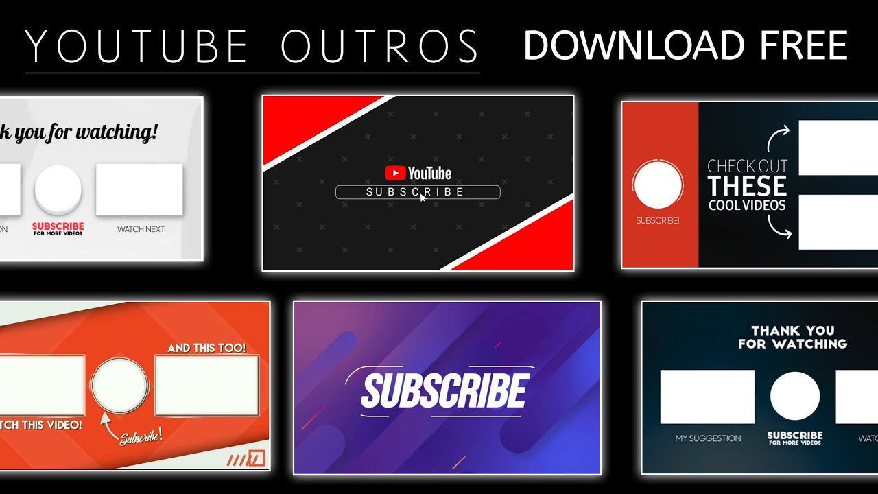 Top 5 Outro Templates - Free Download - YouTube