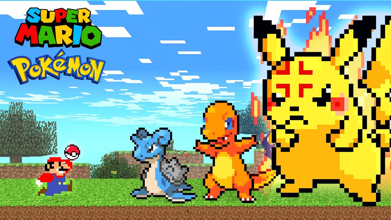 Mario Attempted Pokemon in Minecraft Maze | Level Up Mario Animation ...