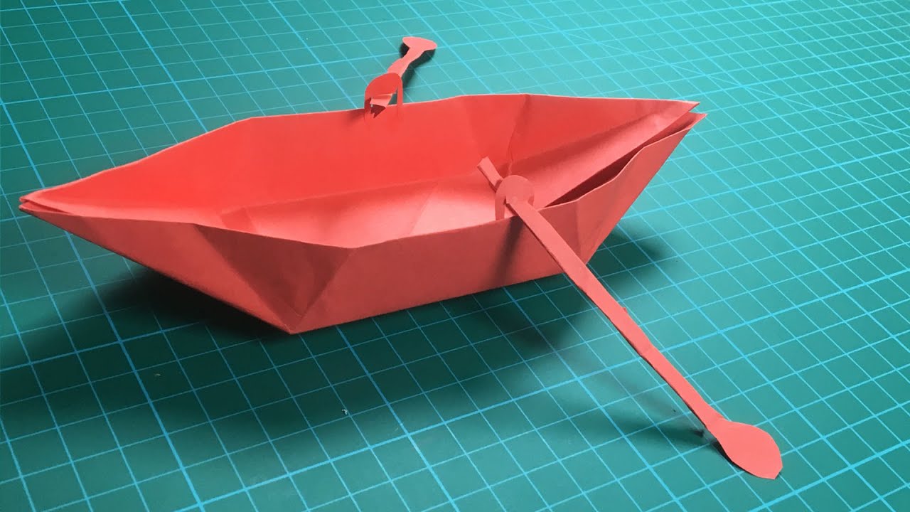 How to make a paper boat with oars - YouTube