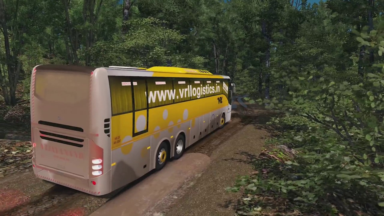 VRL Volvo bus driver goes thru wild forest risking passengers life ...
