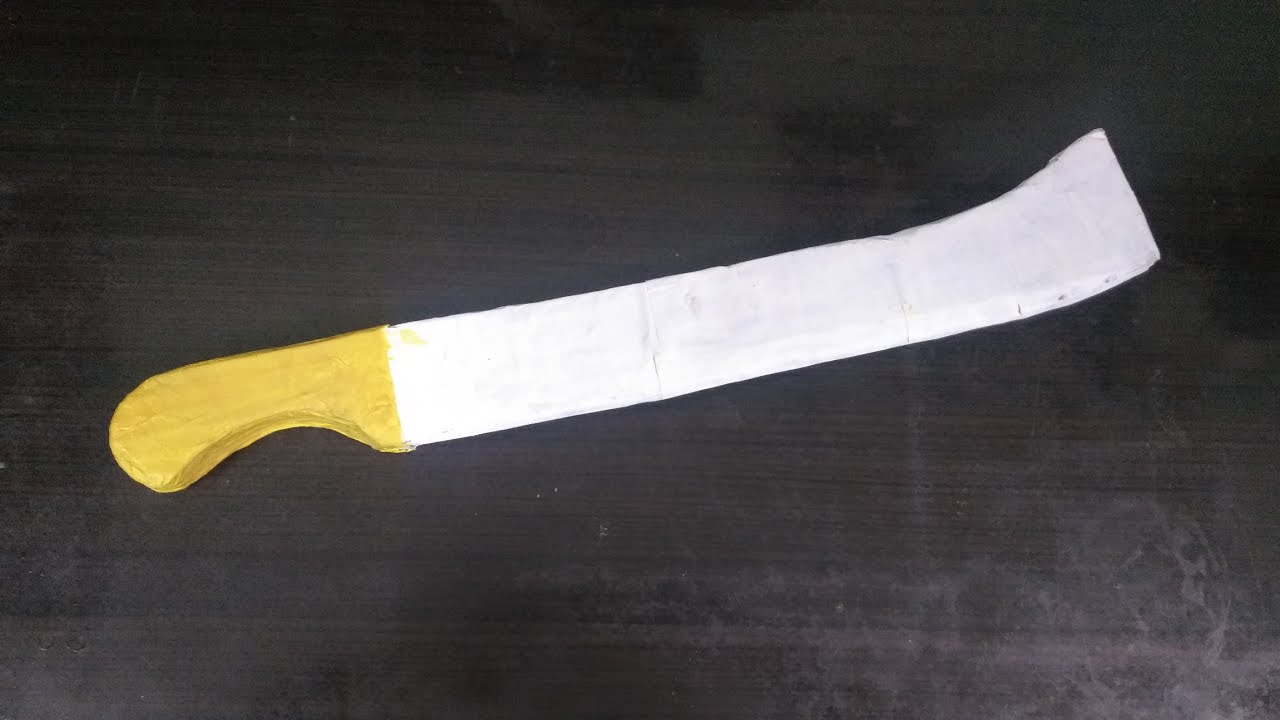 How to make cardboard machete.Easy cardboard craft - YouTube