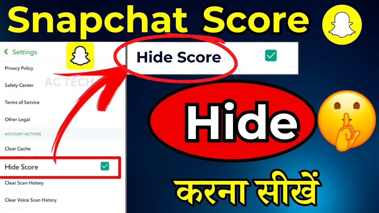 How to hide Snap Score on Snapchat 2023( Hindi ) | Snapchat Score hide ...