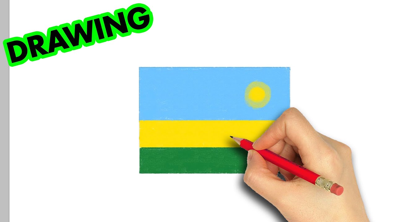 how to draw Rwanda flag | Art Therapy - YouTube