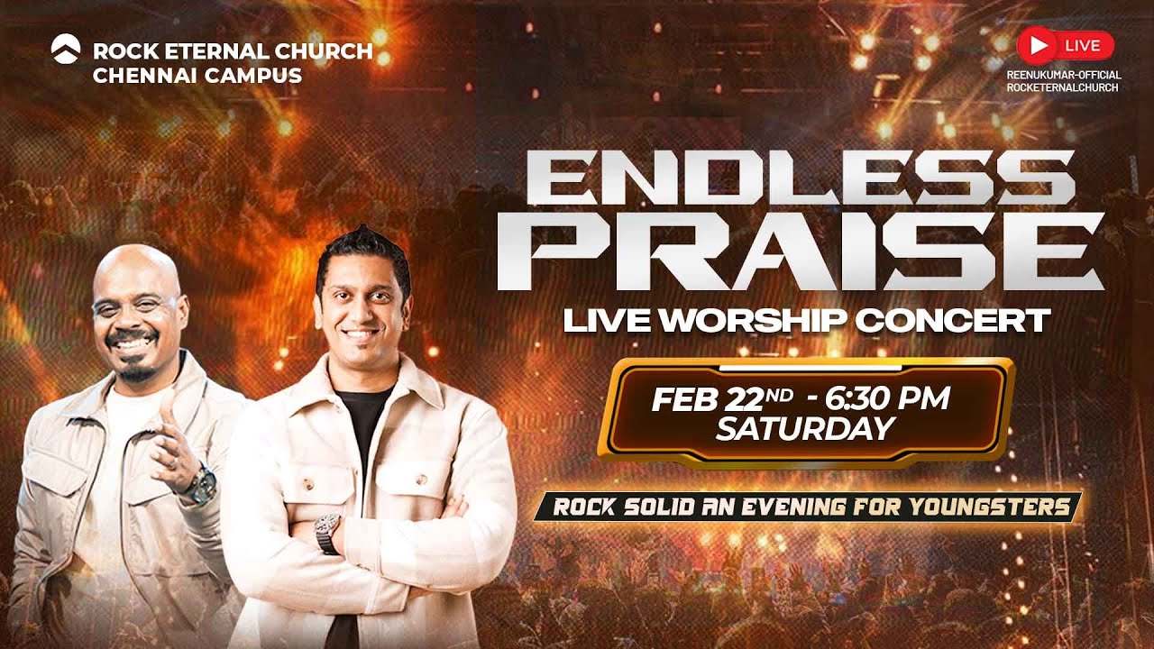 🔴 LIVE | ENDLESS PRAISE CONCERT | ROCK SOLID | Ps. REENUKUMAR ...