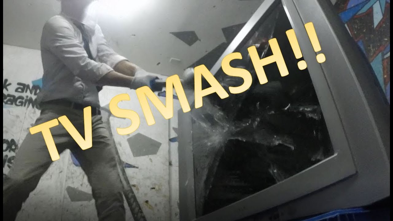 Smashing TVs for a good cause! - YouTube
