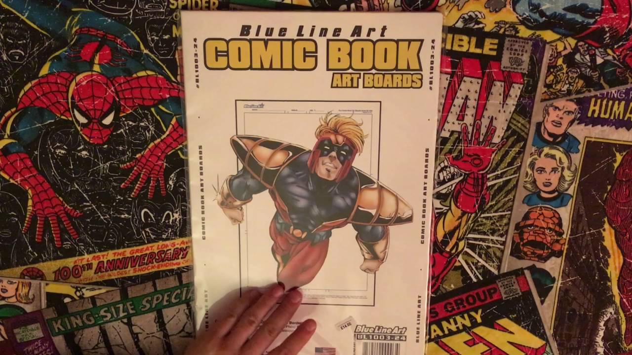 Blue Line art Paper for comic illustration - YouTube