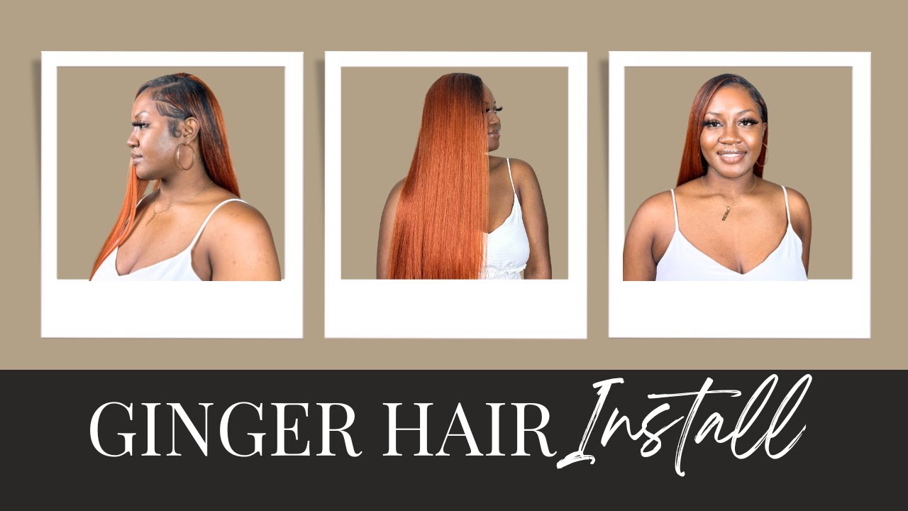 QUICK WEAVE: 🧡 GINGER HAIR INSTALL W/ LEAVE OUT ON 4C HAIR *not a ...