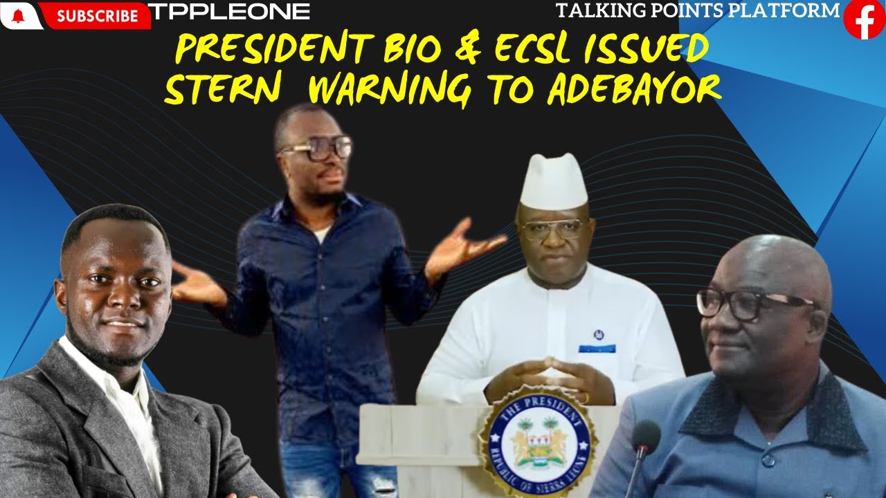 PRESIDENT BIO & CHAIRMAN OF ECSL MOHAMED KONEH WARNED ADEBAYOR - YouTube