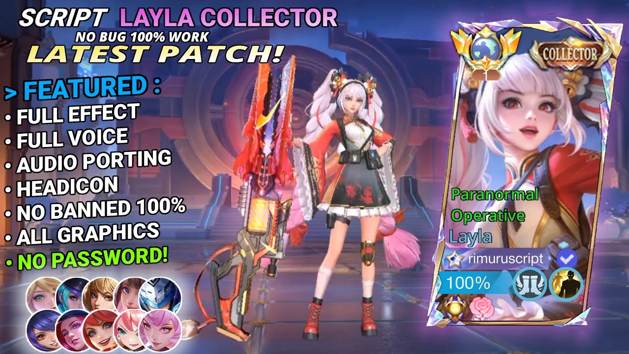 NEW!!! Script Skin Layla Collector - Paranormal Operative | FULL EFFECT ...
