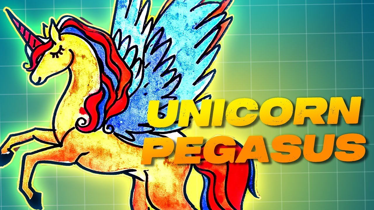 How To Draw An Alicorn-Unicorn & Pegasus-Step By Step Tutorial_ Brush & Beyond - YouTube