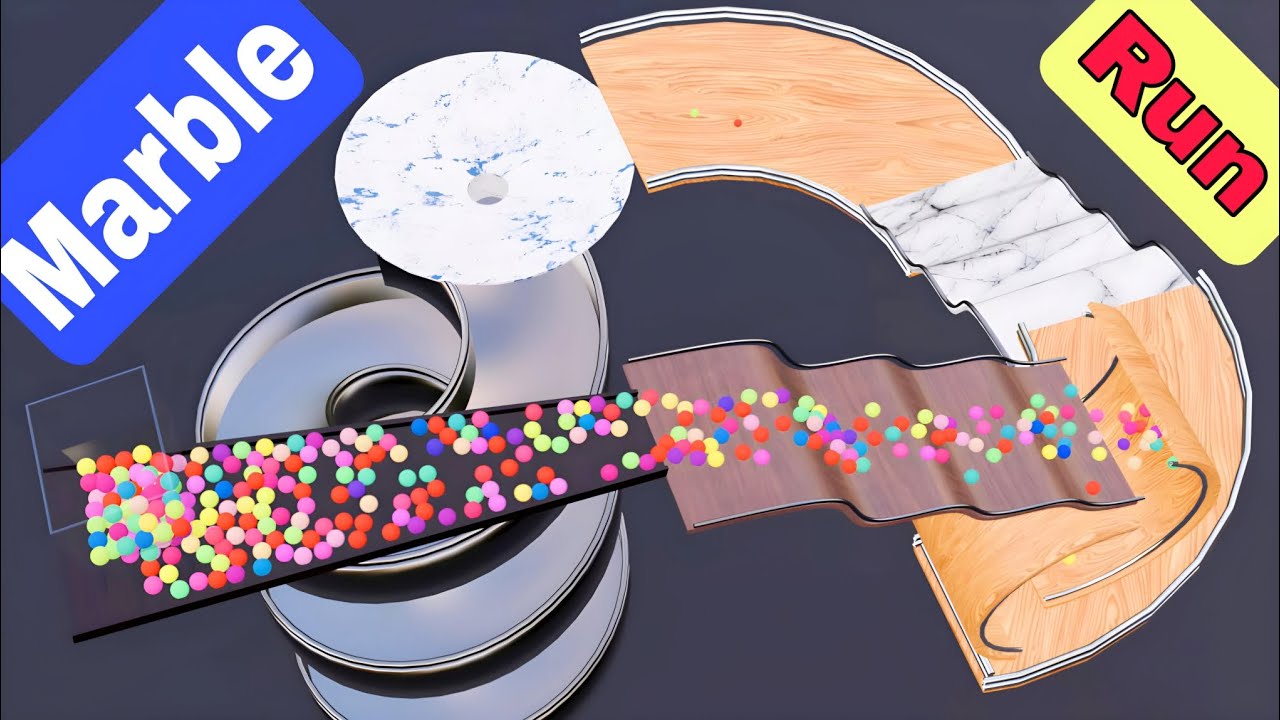 Ultimate Marble Run 3D | Satisfying Marble Race Track Simulatio | Ms 3D ...