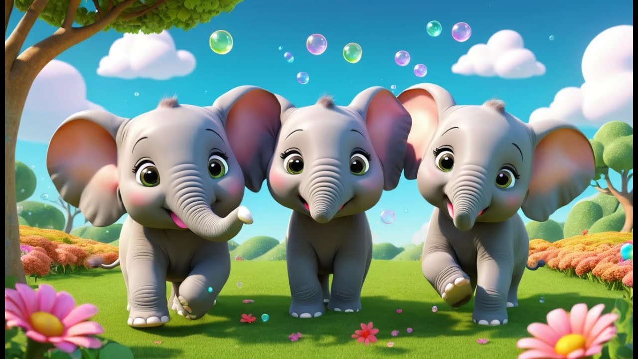 Count to 10 with Elephants | Nursery Rhymes for kids | learn numbers ...