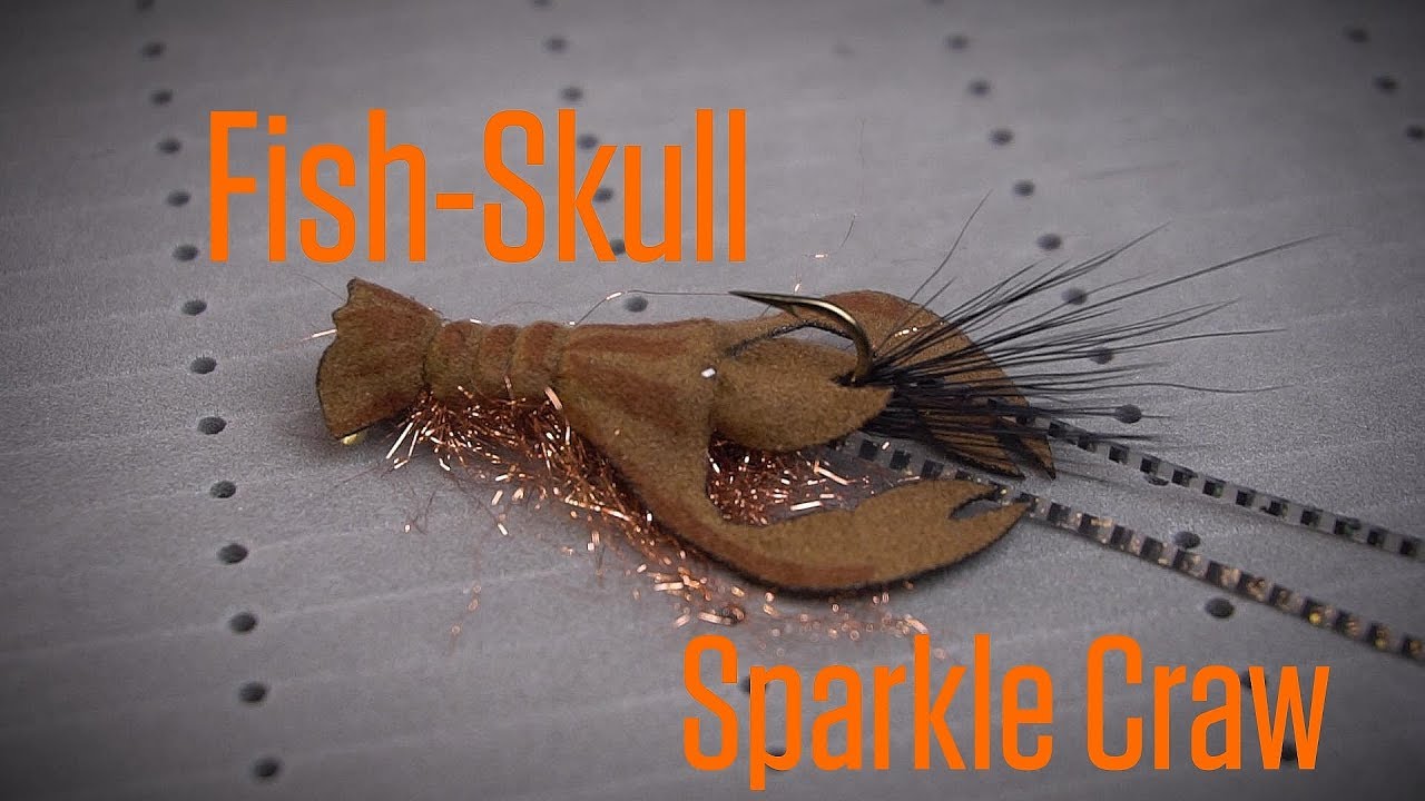 Fly Tying Tutorial: Fish-Skull Sparkle Craw - YouTube