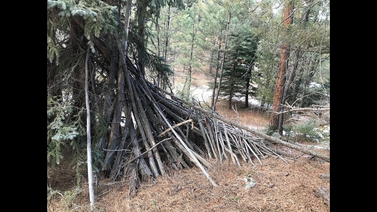 Teepee Structure with Bed, Deer Leg hung in tree, BIGfoot Tree Work ...