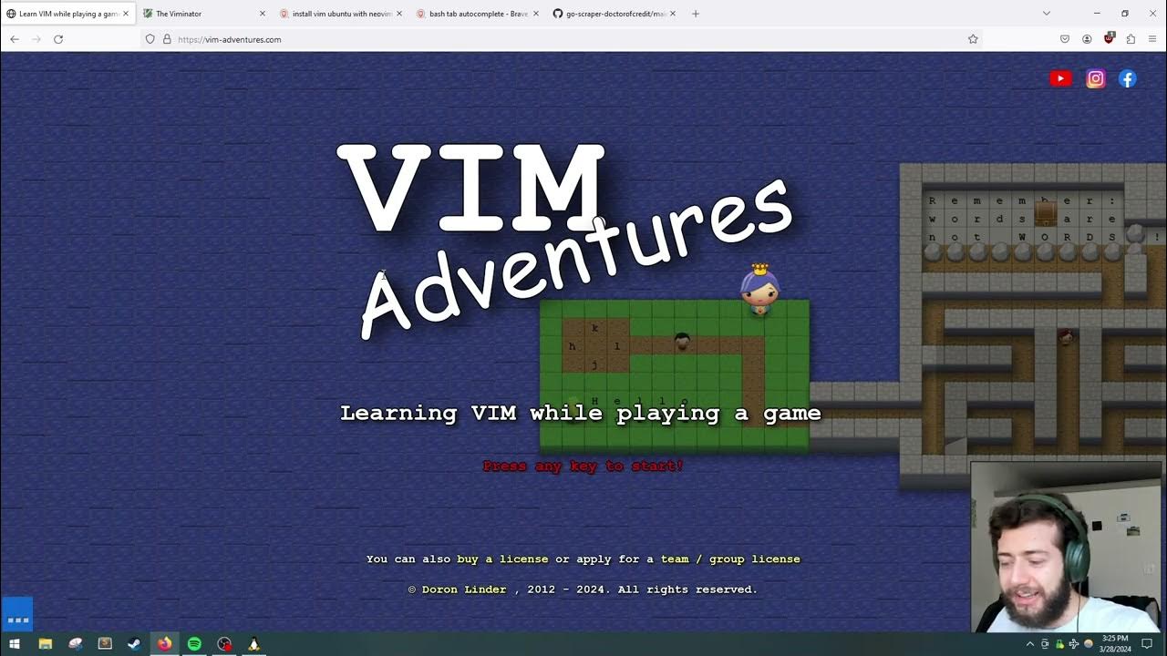 Learning Vim 3 Ways! Vim Adventures, Vim Tutor, Viminator - YouTube