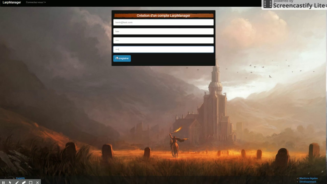 Larpmanager - créer un compte - YouTube