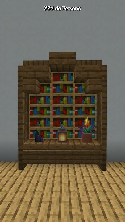 Minecraft | Bookshelf Design 2 | Tutorial #shorts #minecraft - YouTube