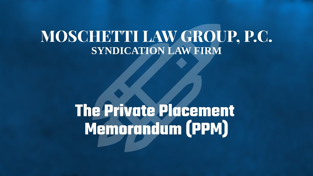 Launching Real Estate Syndications (9 of 23) - The Private Placement ...
