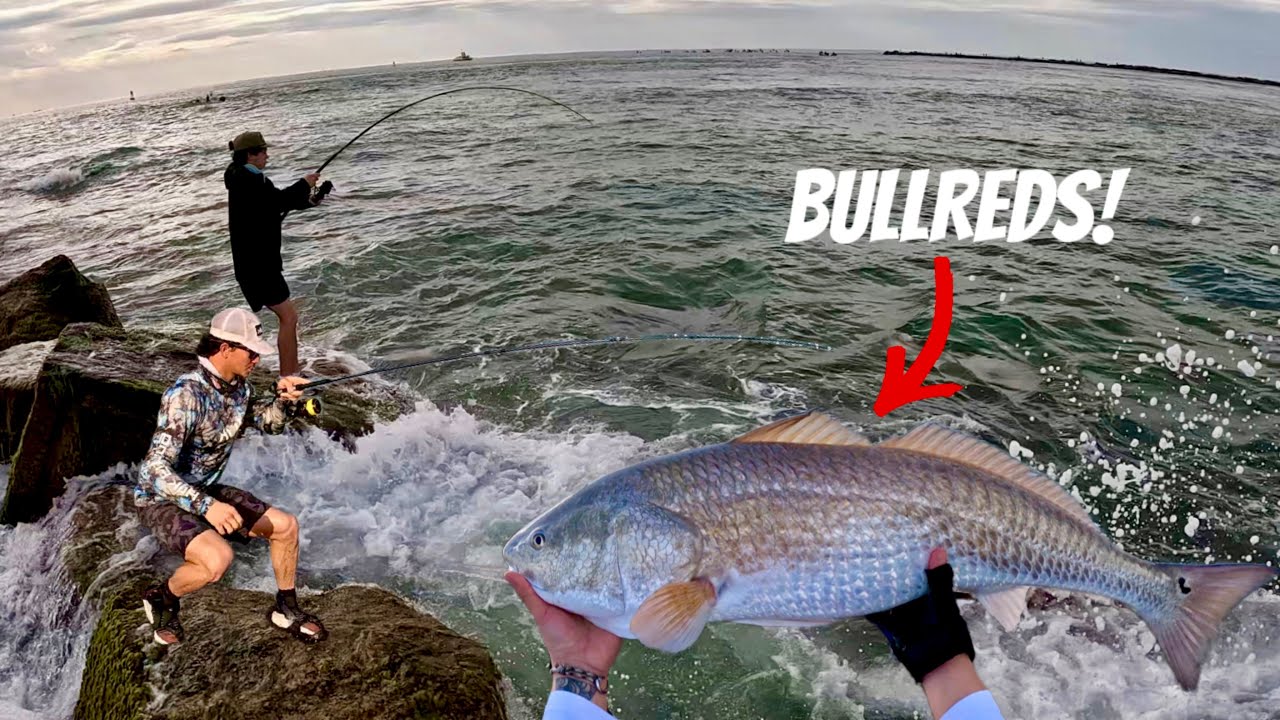 Jetty Fishing for BIG Fish Down DEEP! - YouTube